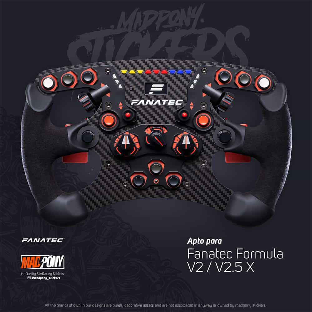 Diseño Personalizado Fanatec Formula V2/V2.5X - MadPony Stickers ...