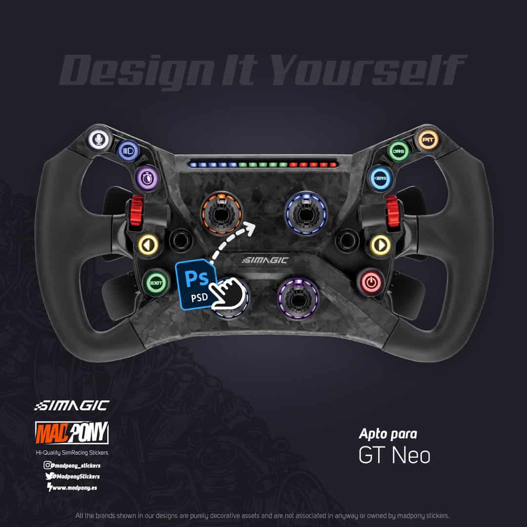 Simagic GT Neo DIY - MadPony Stickers | Personaliza tu simulador