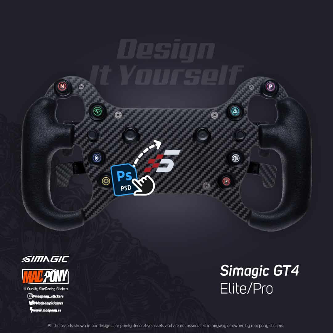 Simagic GT4 DIY - MadPony Stickers | Personaliza tu simulador